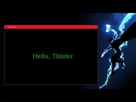 Hello Tkinter Basic Python Tkinter Gui Program For Newbies Youtube