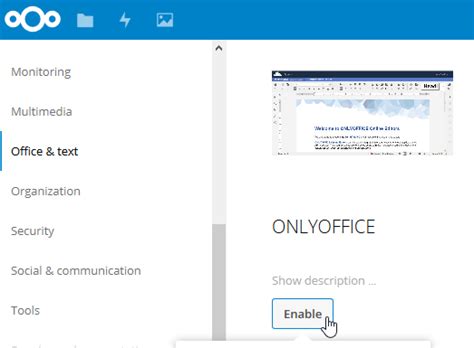 Howto Install Onlyoffice Document Server As Nextcloud App Howto