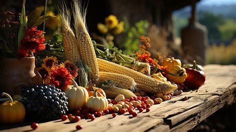 Premium Photo Bountiful Harvest In A Rustic Farmhouse Setting