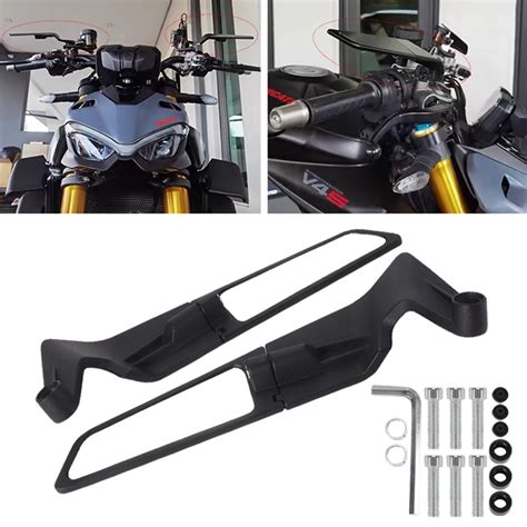 Universal Side Mirror Winglet Design Naked Bike Moped Scooter Y15 Y16