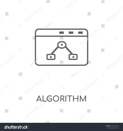 Algorithm Linear Icon Algorithm Concept Stroke Stock Vector Royalty Free 1208355322 Shutterstock