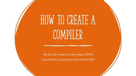 How To Create Your Own Compiler YouTube