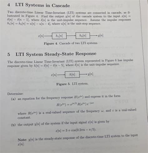 Solved 4 Lti Systems In Cascade Two Discrete Time Linear