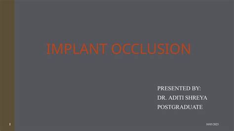 Implant Protected Occlusion Occlusion In Implants Occlusion Implant