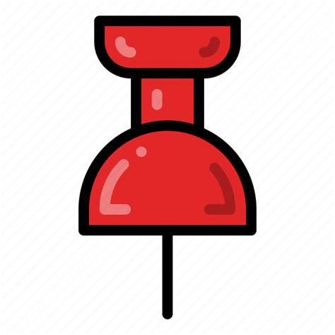 Push Pin Thumbtack Pin Pinned Icon Download On Iconfinder
