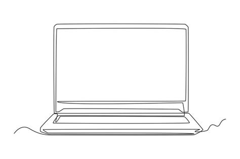 Laptop Single Line Drawing Vectors And Illustrations For Free Download
