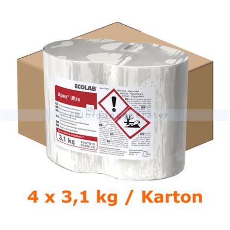 Ecolab Apex Ultra 4 X 3 1 Kg Spülmaschinenreiniger