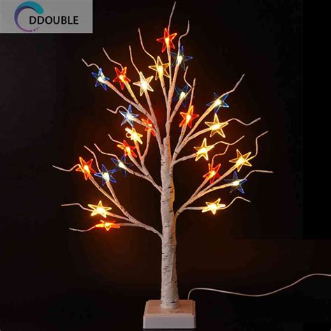 LED Glowing Tree Light Battery Powered Tabletop Decor Tree Lamp For Home Bedroom Shopee Malaysia