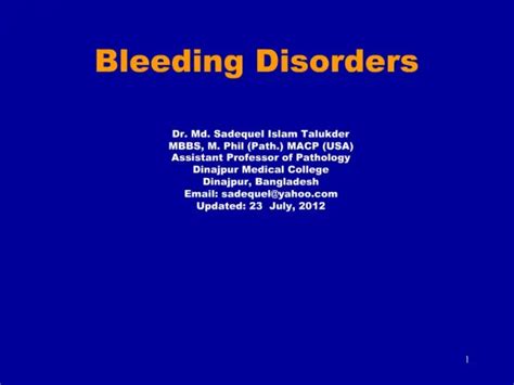 Ppt Bleeding Disorders Vascular And Platelet Disorders Powerpoint