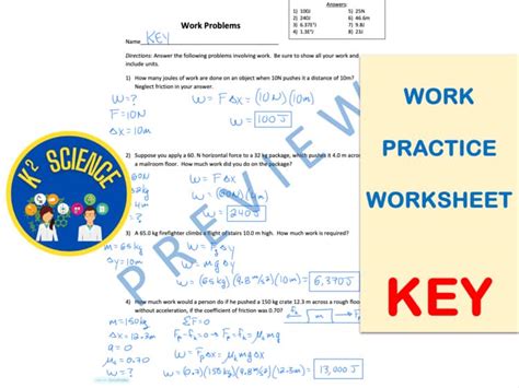 Work Practice Problems Work Energy And Power Unit Physics Classes