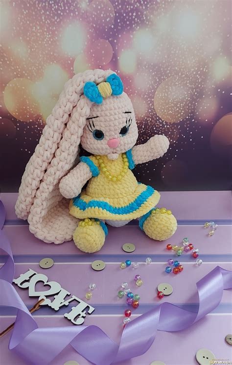 Купити Зайчик вязаний 32 см плюшевий зайчик в с Skrynya Ua