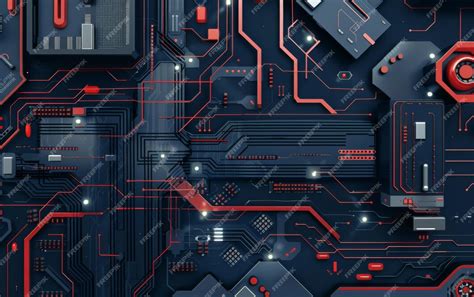 Premium Photo Processor Microcontroller Computer Motherboard Background