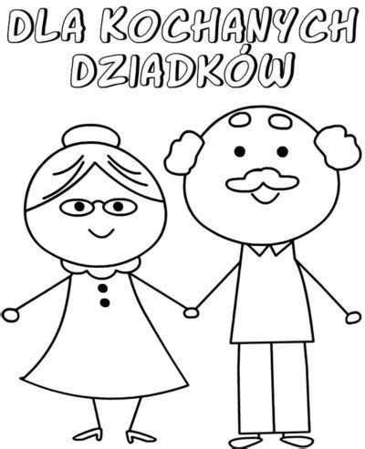 Dzień babci i dziadka kartki okolicznościowe kolorowanki