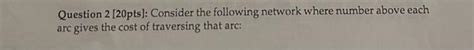Solved Question 2 20pts Consider The Following Network Chegg