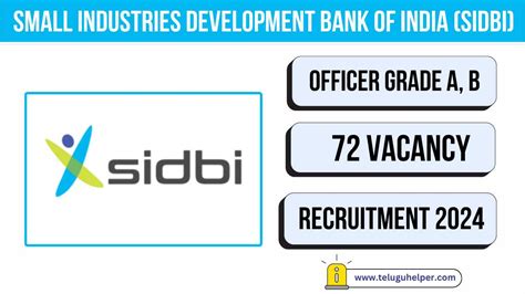 SIDBI Officer Grade A B Recruitment 2024 Apply Online For 72