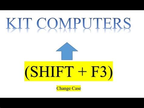 Change Case In MS Word Shortcut Key YouTube