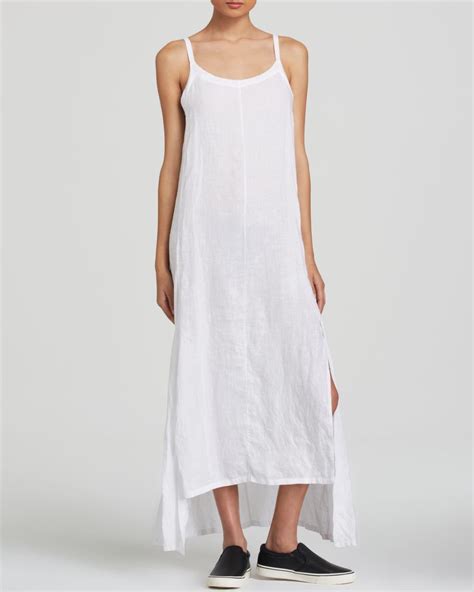 Dkny Pure Linen Maxi Dress In White Lyst
