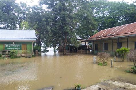 ကံမမြို့နယ်၌ ဧရာဝတီမြစ်ရေဝင်ရောက်မှုကြောင့် အခြေခံပညာကျောင်း ၂၀ ကျောင