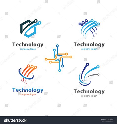 Circular Technology Circuit Icon Logo Vector Stock Vector Royalty Free 1750702526