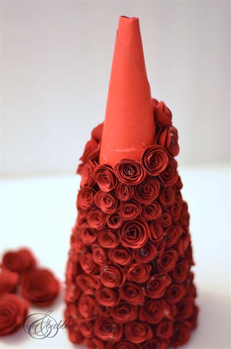 Rolled Paper Roses Christmas Tree Create And Babble