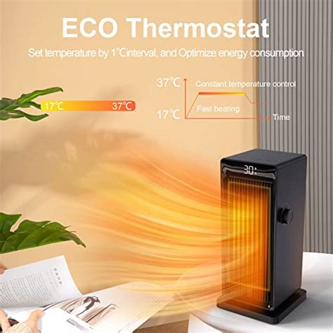 OMISOON Chauffage d appoint W ECO Radiateur Electrique Céramique PTC Chauffage Electrique