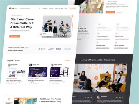 Download Shalearn Course Landing Page Design Figma Template Shaynakit