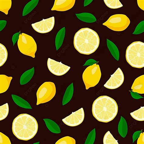Lemons Seamless Pattern Symbol Cookbook Structure Vector Symbol