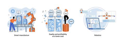 자동화된 생산 라인을 통한 스마트한 제조 은유 혁신적인 현대 스마트 산업 공장 산업 건물에 대한 스톡 벡터 아트 및 기타 이미지 공장 산업 건물 일러스트레이션 컴퓨터