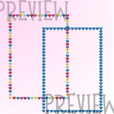 Cute Edge Page Bordersframes 48 Pages In Different Colours For