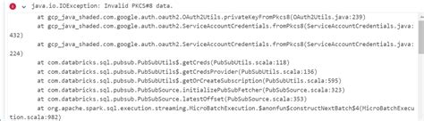 Error While Reading From Pubsub Rdatabricks