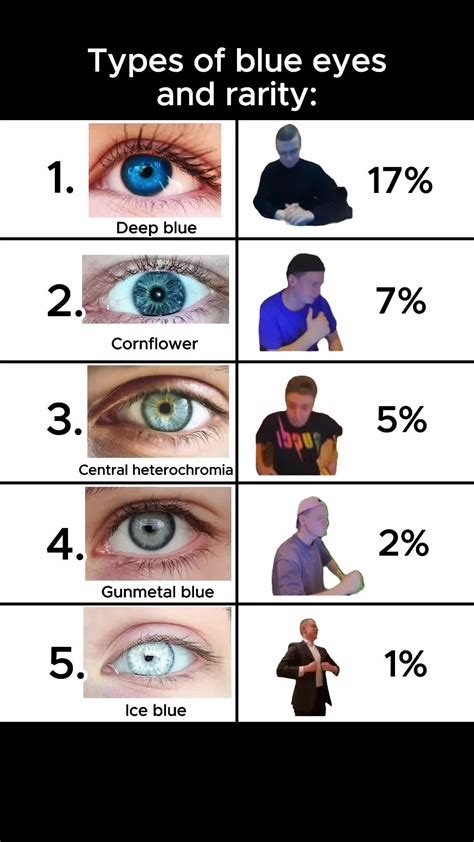 Different Colored Eyes Chart Your Guide To Color Contacts Lenses