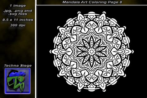 Mandala Art Coloring Page Afbeelding Door Techna Siege Creative Fabrica