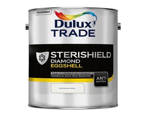 Dulux Trade Sterishield Diamond Eggshell Pure Brilliant White 5l