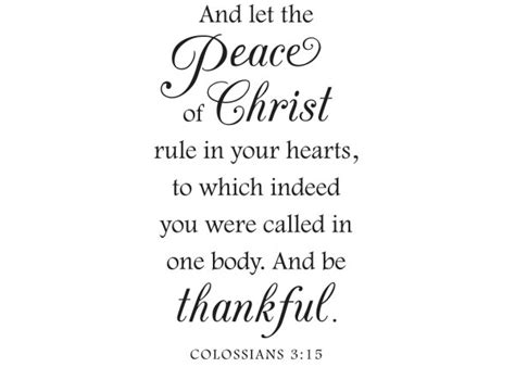 Let The Peace Of Christ Rule Vinyl Wall Statement Colossians 315