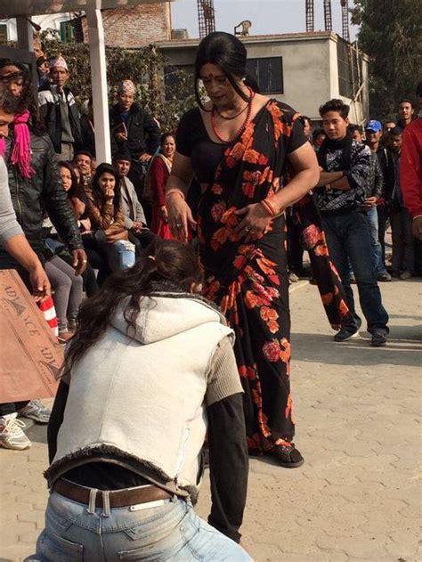 Photo Gallery How Is Nepali Superstar Rajesh Hamal Looking In Saree
