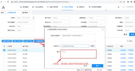 Bug 1563 【上传国际面单】备注没显示出来。 物流管理系统 禅道