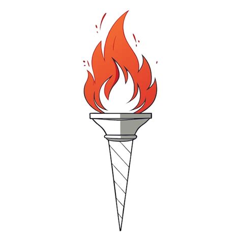 Minimal Torch Flame Icon Singlecolor Vector Logo Premium Ai Generated