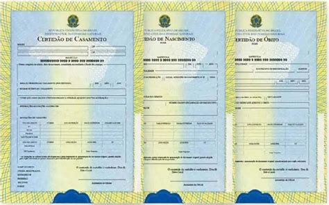 Certidões De Nascimento Casamento E óbito Terão Novo Modelo Jornal
