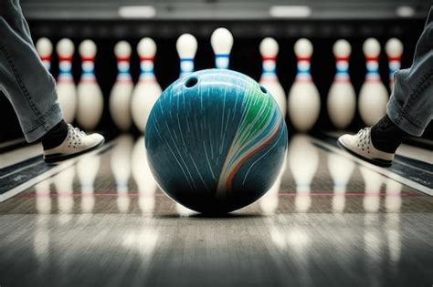Premium Ai Image Person Bowling A Strike With The Pins In Perfect