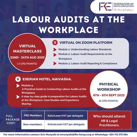 Labour Audits At The Workplace The Federation Of Kenya Employers Fke