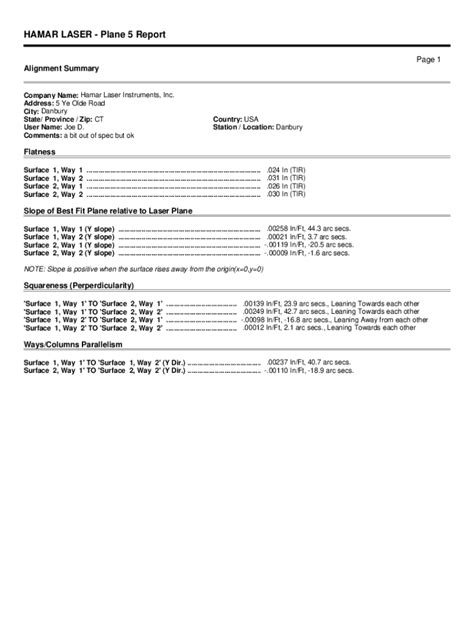 Fillable Online Couple 5 Shaft Alignment Report Fax Email Print