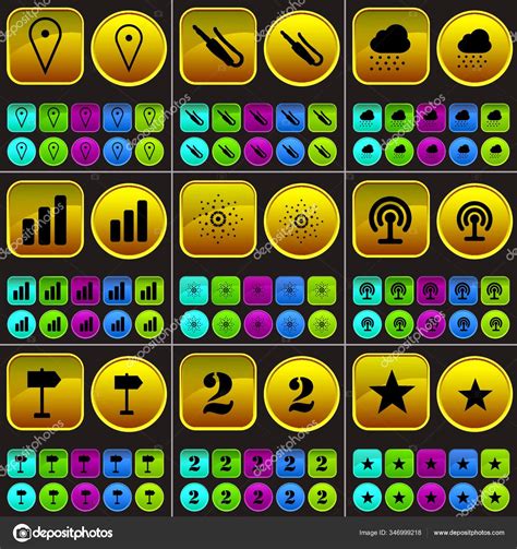 Checkpoint Microphone Connector Cloud Diagram Star Sign Two Large Set