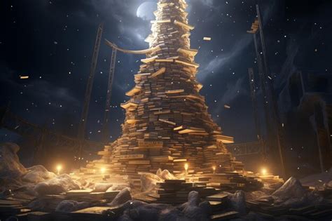 Premium Photo Tower Of Knowledge That Holds Ancient Scrolls Octa 00110 00