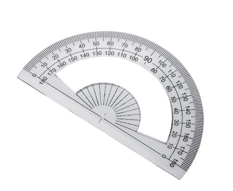 Premium Photo High Angle View Of Protractor On White Background