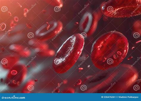 A Group Of Red Blood Cells Suspended In Mid Air Illustrating Their