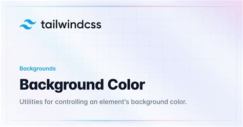 Background Color Tailwind Css
