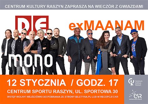 De Mono ExMAANAM W Raszynie 12 01 2020 Bilety