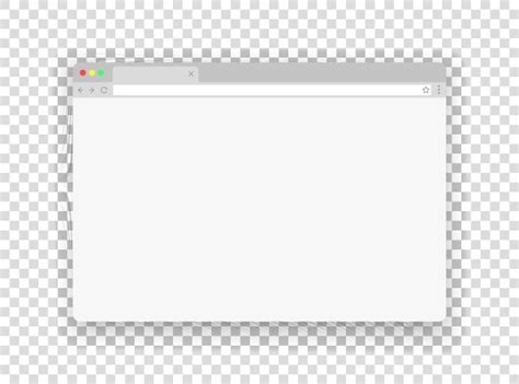 Transparent Browser Window Website Mockup Frame Vector Image