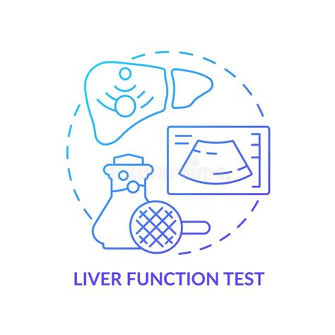 Liver Function Test Blue Gradient Concept Icon Stock Vector