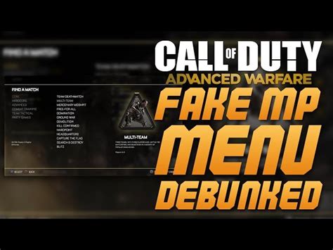 Call Of Duty Advanced Warfare Leaked Menu